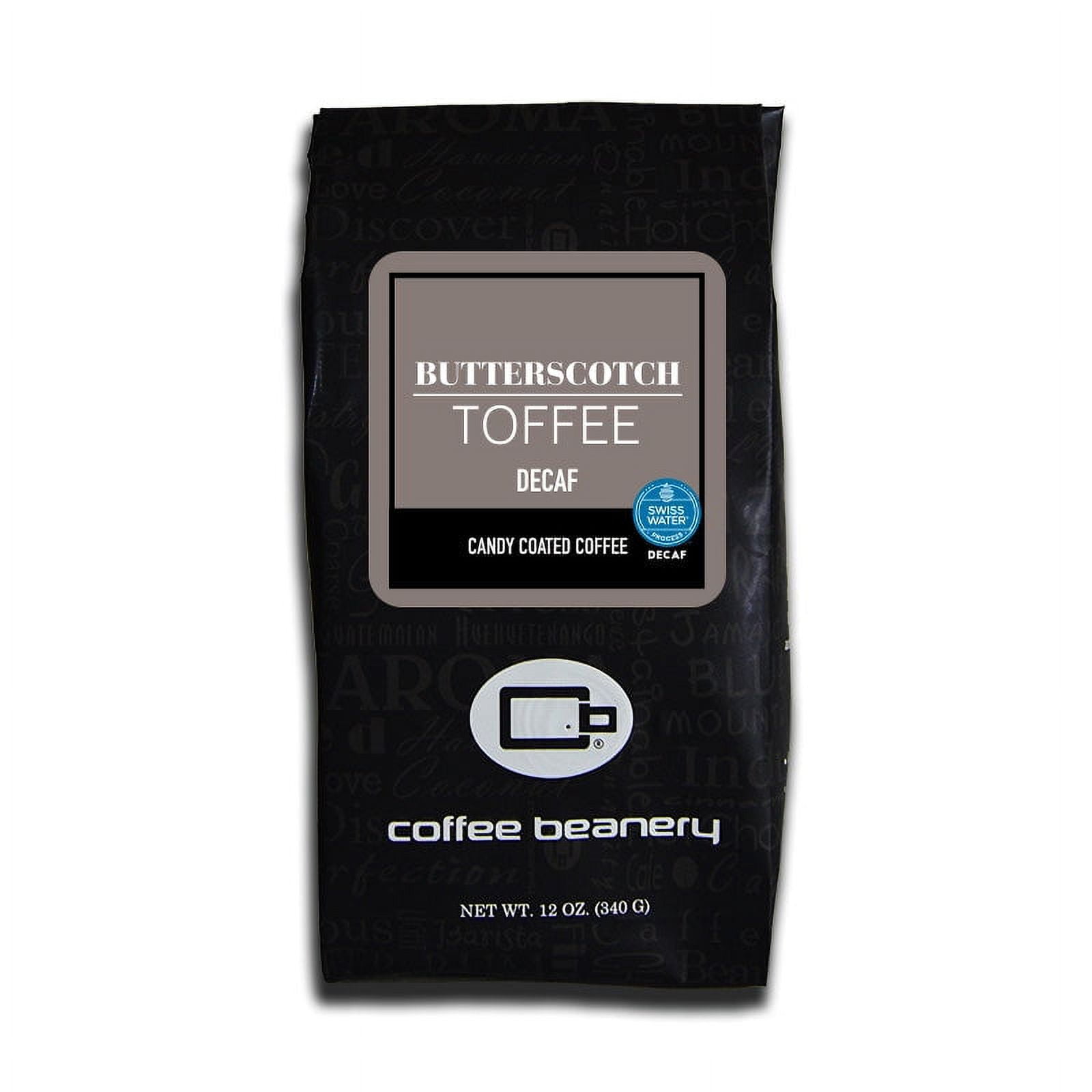 Butterscotch Toffee Flavored SWP Decaf Coffee Size: 12oz, Grind: Whole ...
