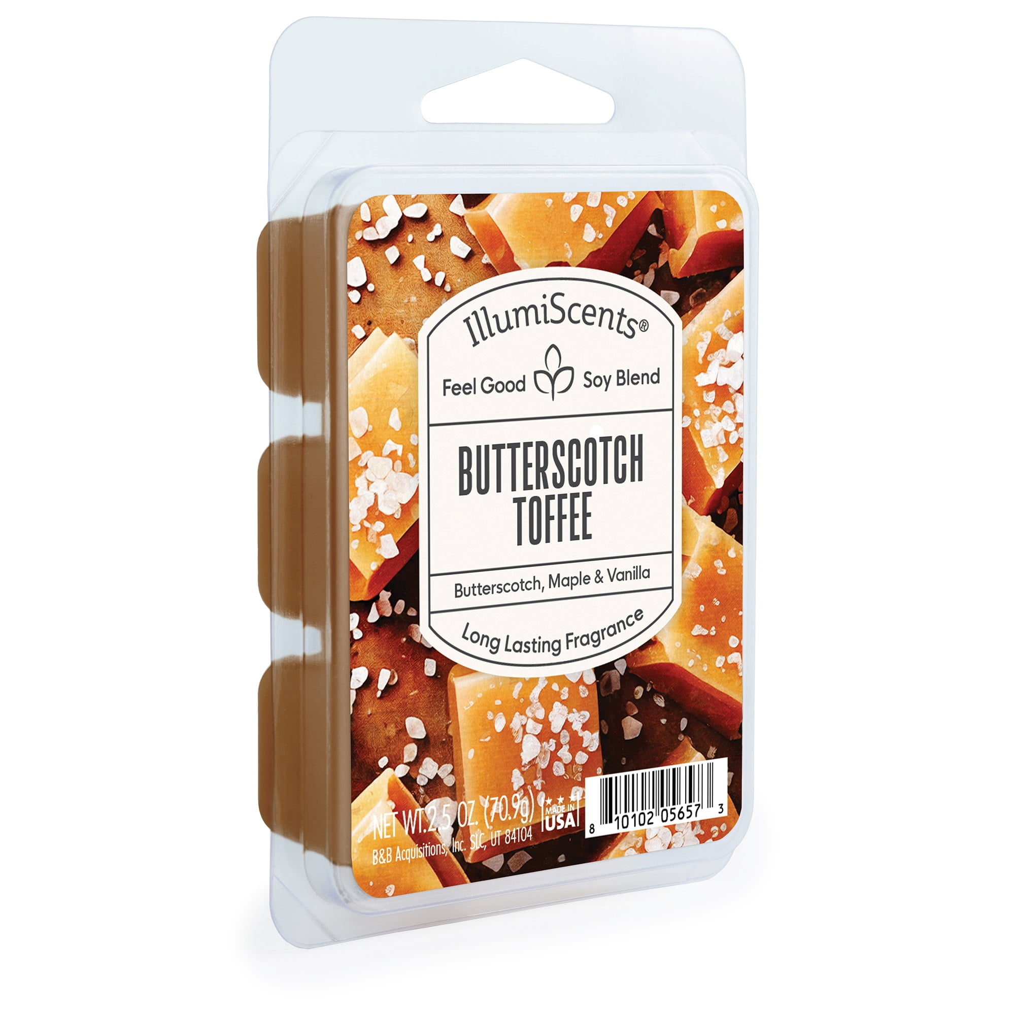 Butterscotch Toffee Wax Melts, IllumiScents, Highly Fragrant Soy Blend ...