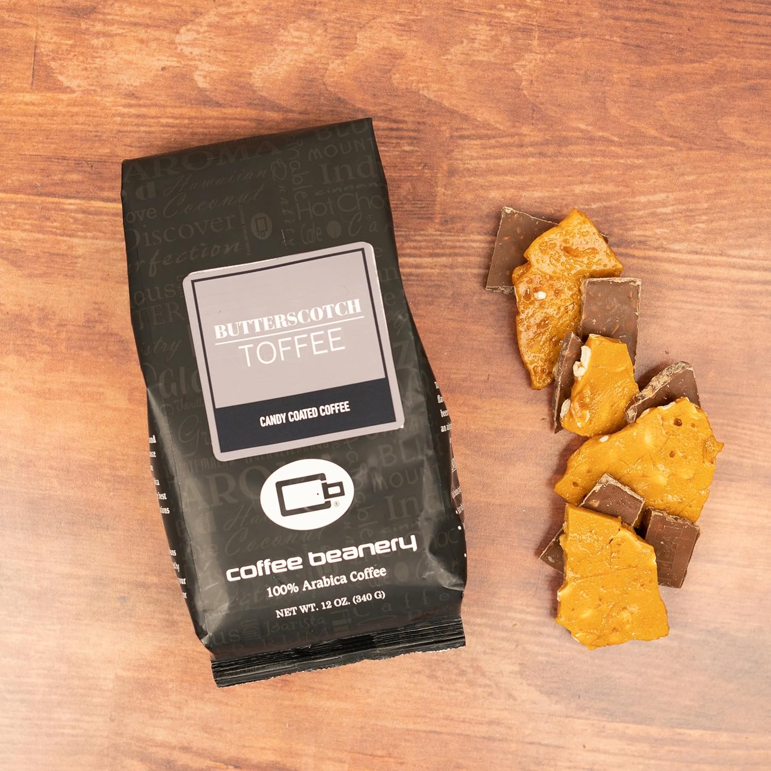 Butterscotch Toffee by | 12oz Flavored Whole Bean Medium Roast | 100% ...