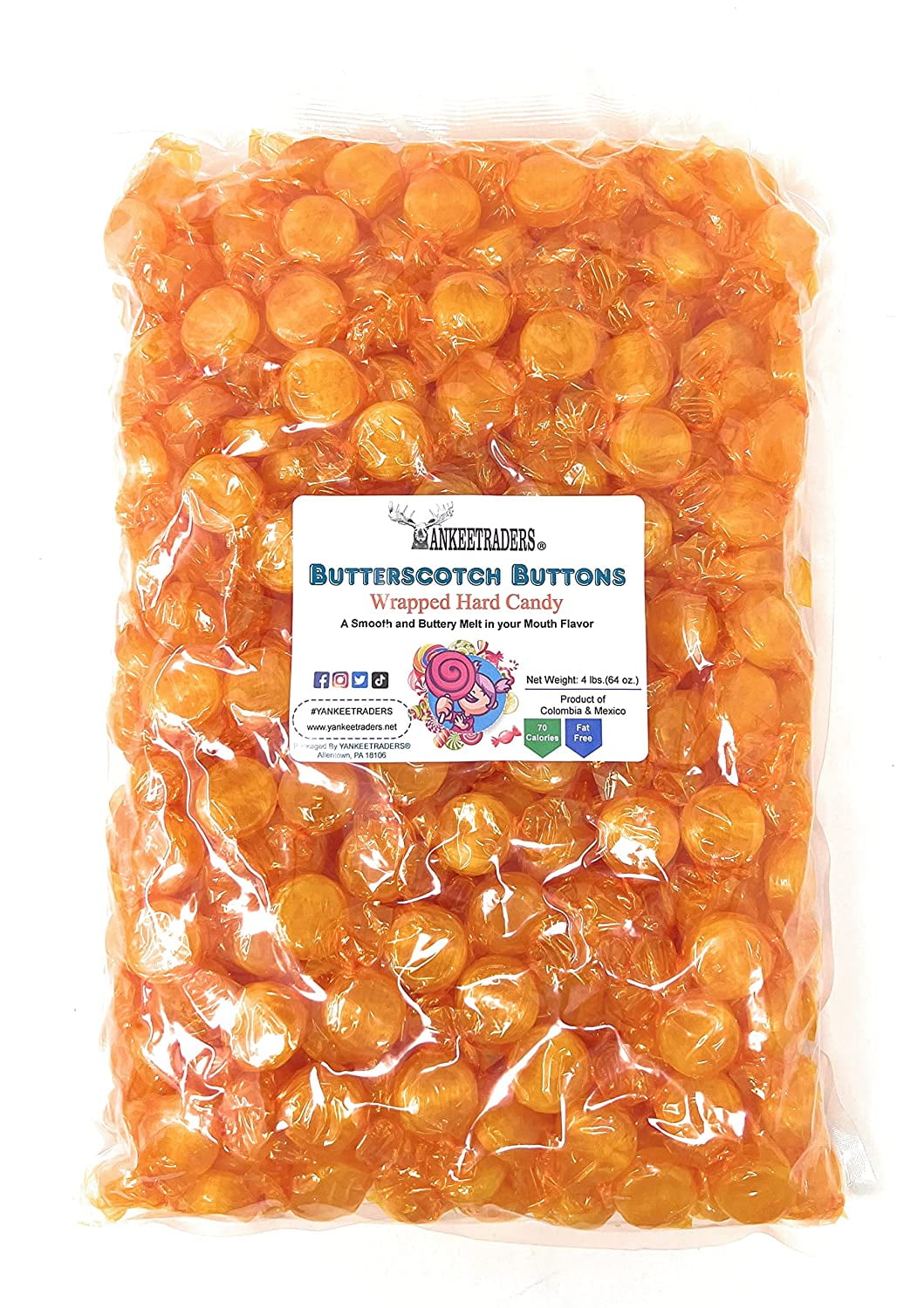 Butterscotch Wrapped Candy, 4 Pound - Walmart.com
