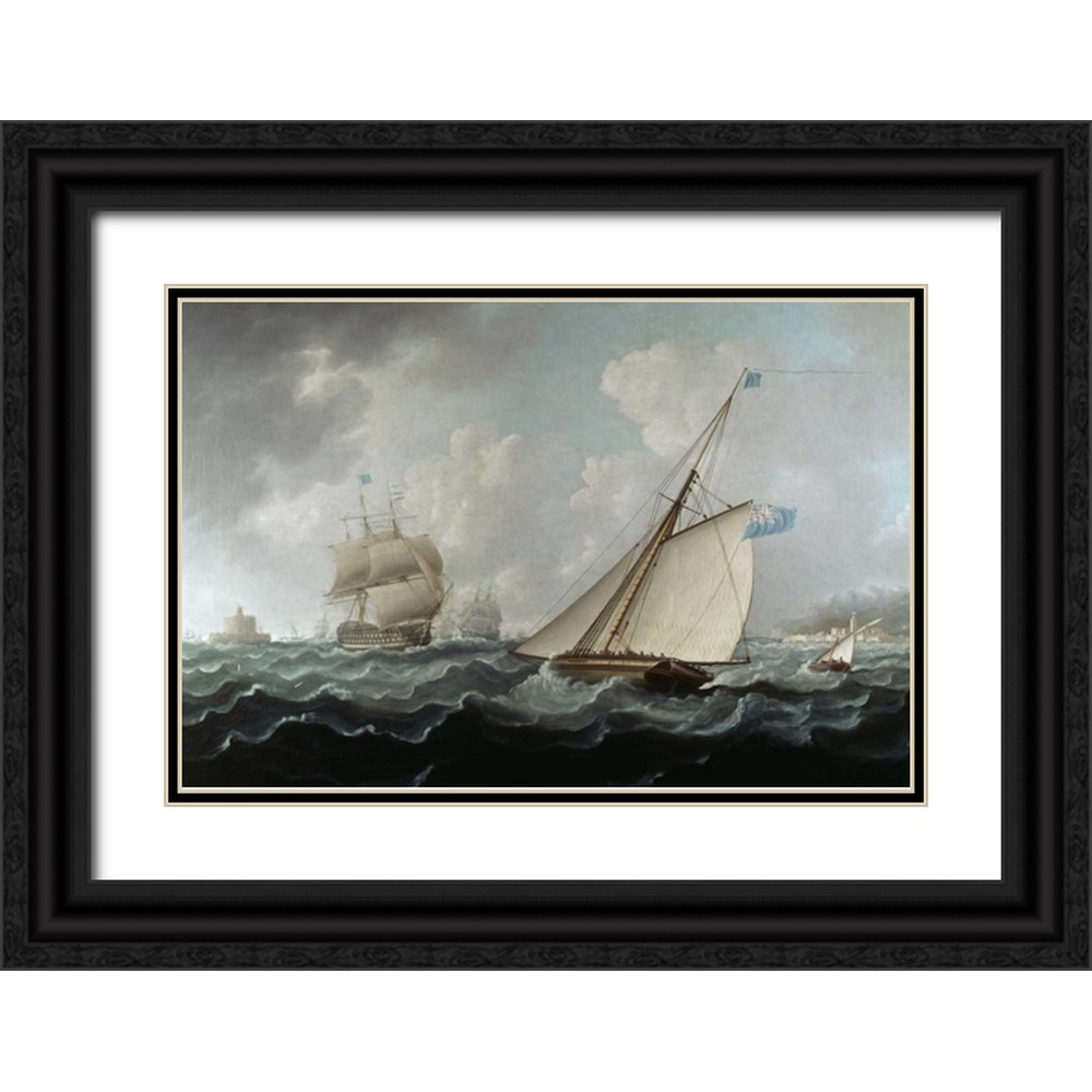 Butterworth, Thomas 14x11 Black Ornate Wood Framed with Double Matting ...
