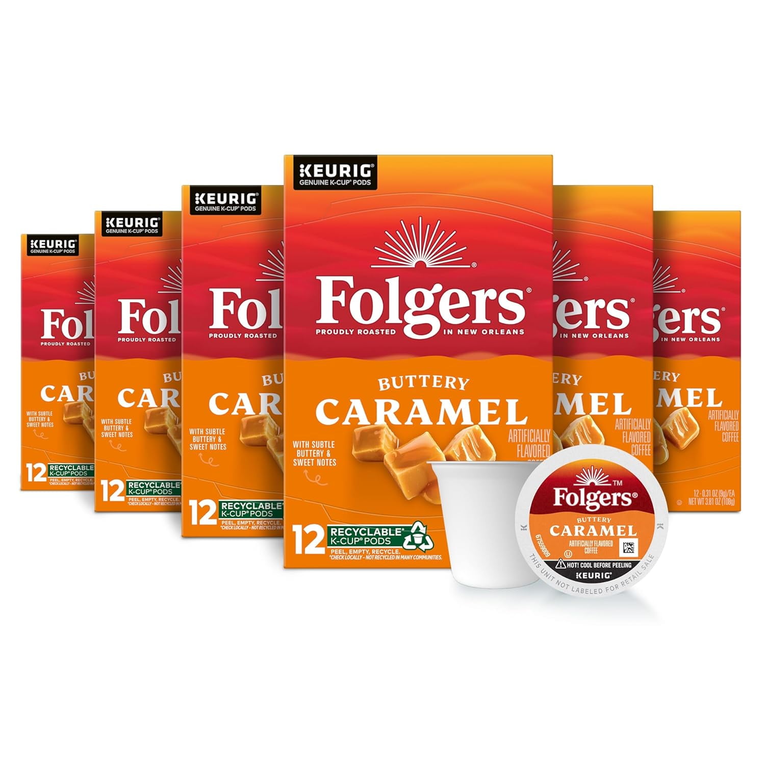 Buttery Caramel Flavored Coffee, 72 K-Cup Pods - Walmart.com