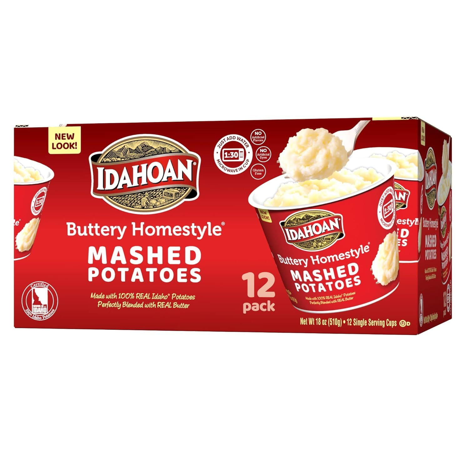 Buttery Homestyle Mashed Potatoes, 1.5 oz cup (12-Pack) - Walmart.com