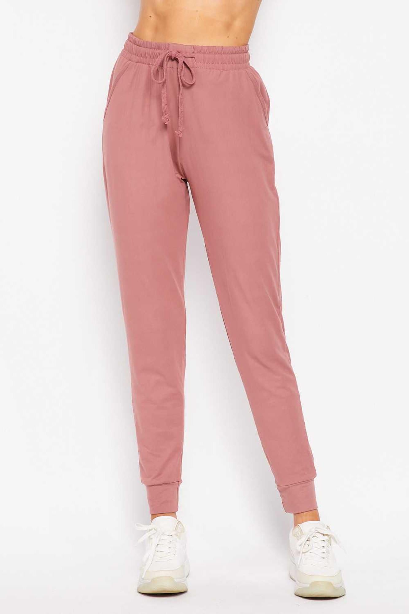 Buttery Smooth Basic Solid Joggers - Plus Size - 1XL 2XL 3XL - New Mix Mauve 3XL - Walmart.com