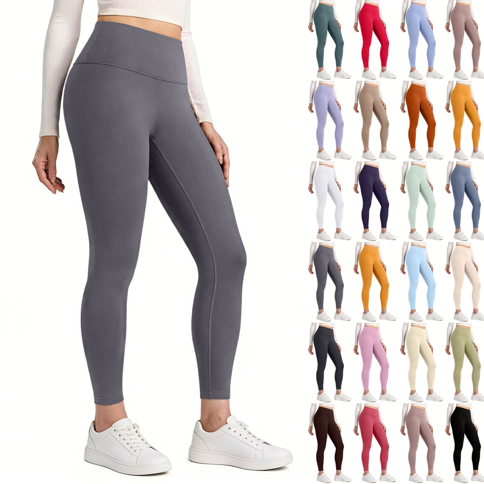 Buttery Soft Leggings for Women - High Waist 7/8 Length Workout Gym ...