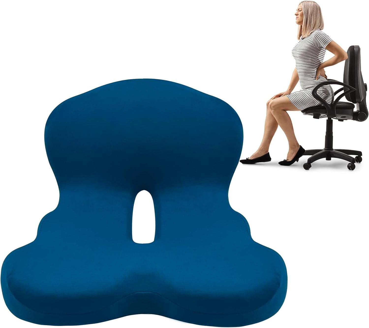 Buttocks Cushion for Office Chair Memory Foam Seat Pad for Butt Support ...