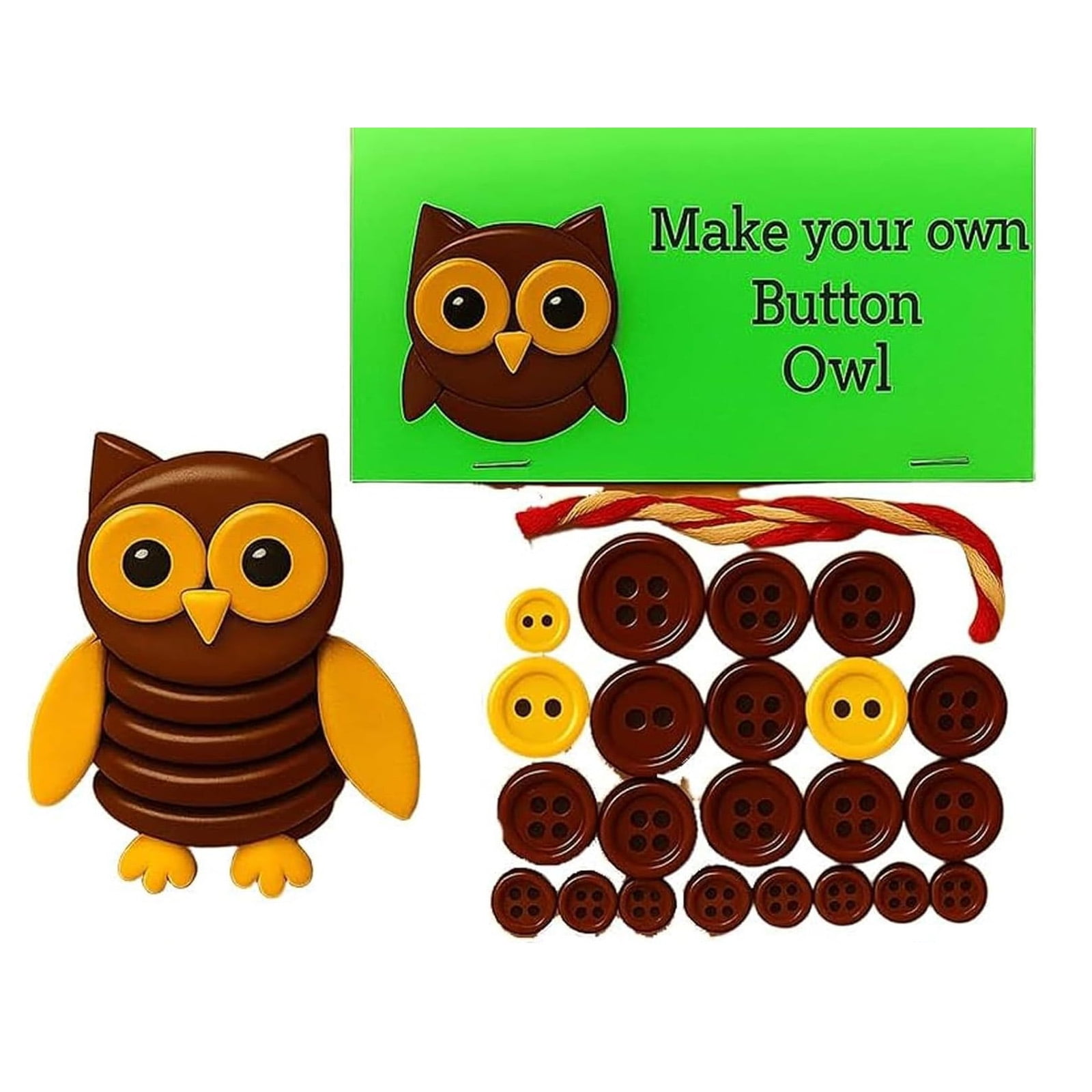 Button Animal Craft Set Animal Decoration With Step By Step Guide Ideal ...