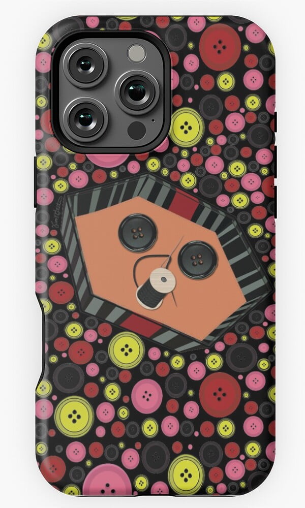 Button Box With Extra Buttons Phone Case for iPhone 11 12 13 14 15 16 ...
