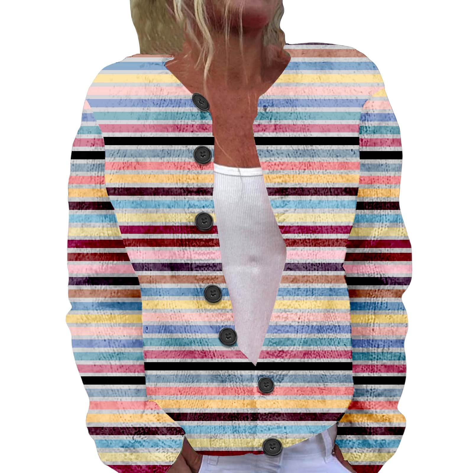 Button Down Cardigan for Women Floral Print Button Front Cardigan ...