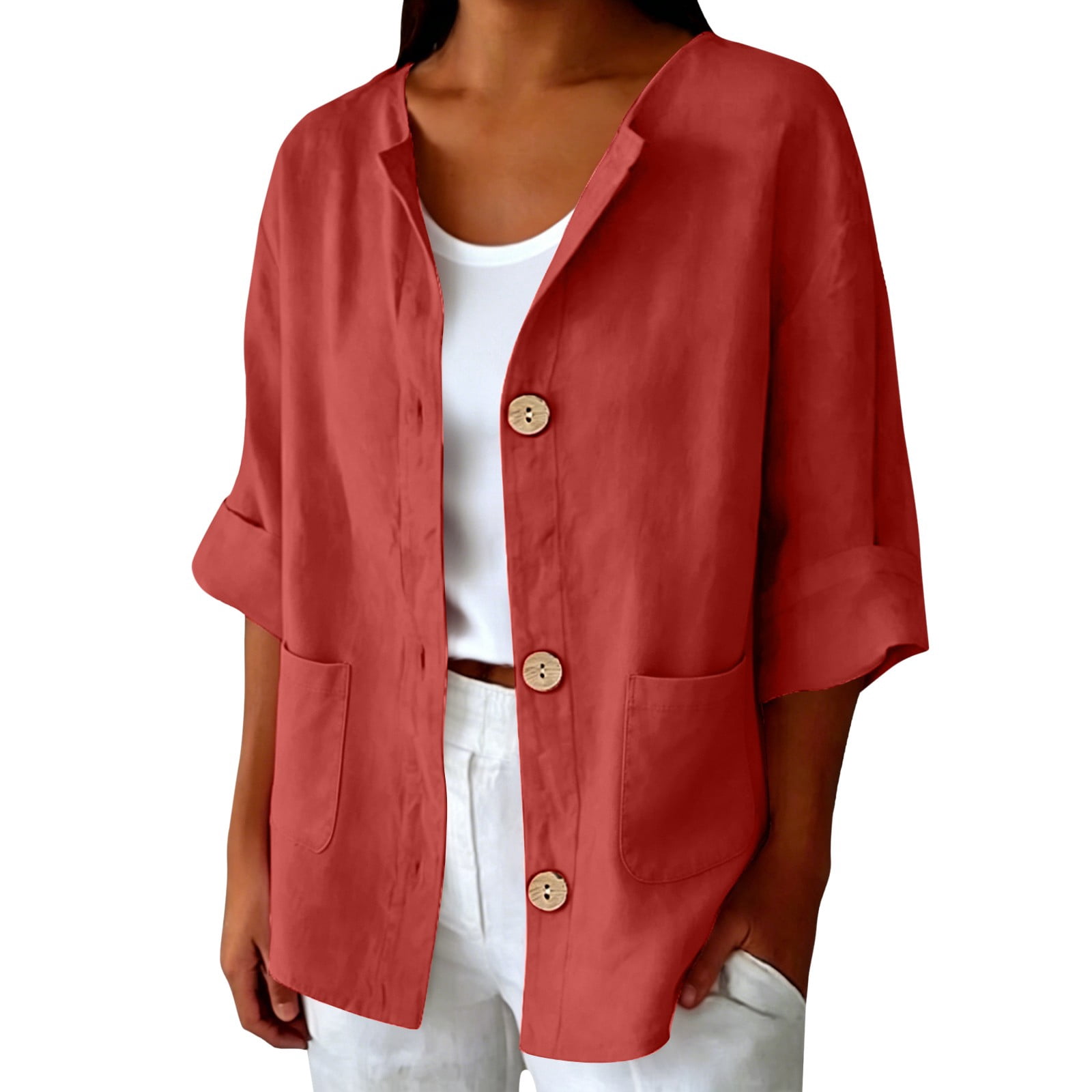 Button Down Cardigan for Women Toggle Button Front Cardigan Casual ...