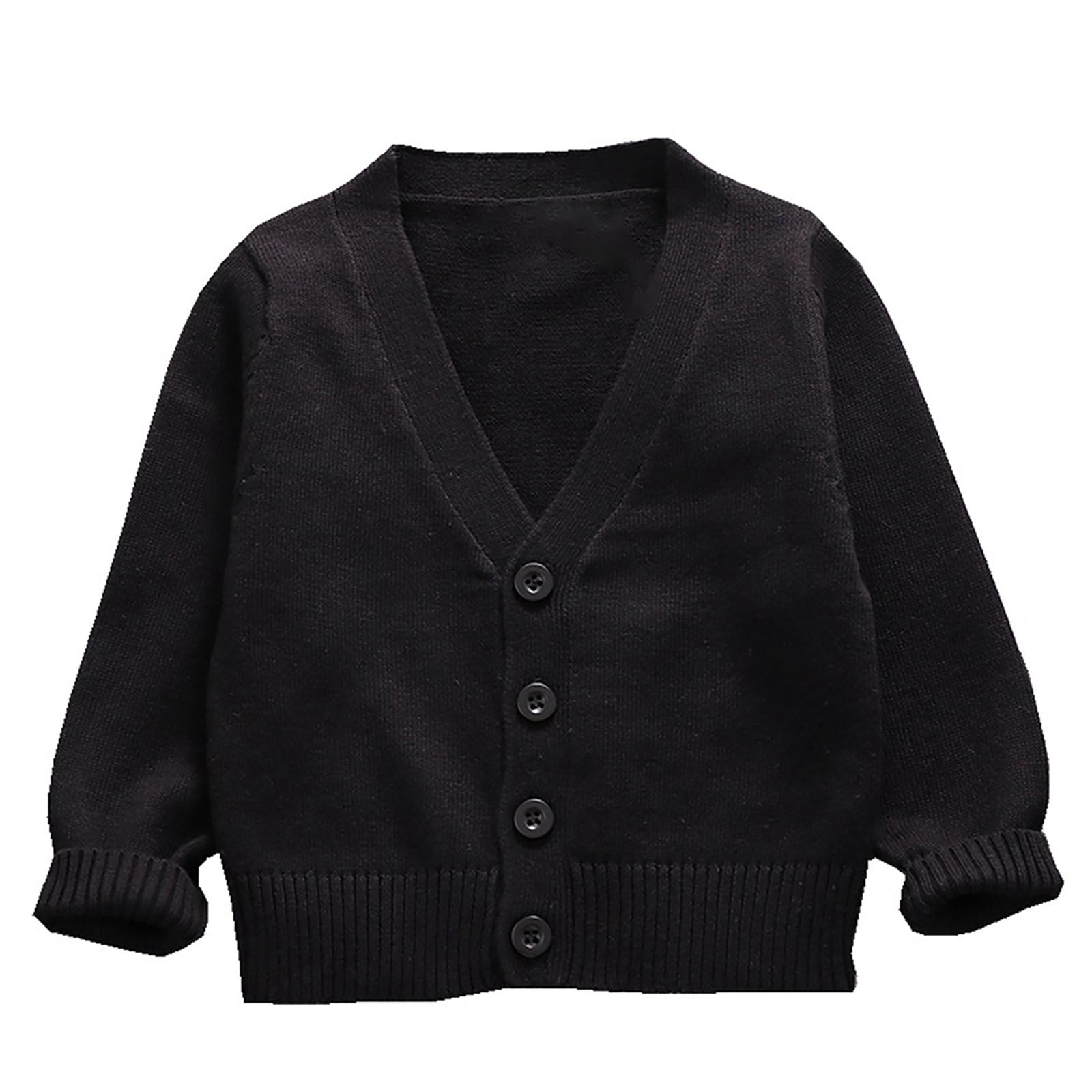 Button Down Cardigans for Girls Size 2-10 Long Sleeve V Neck Sweaters ...