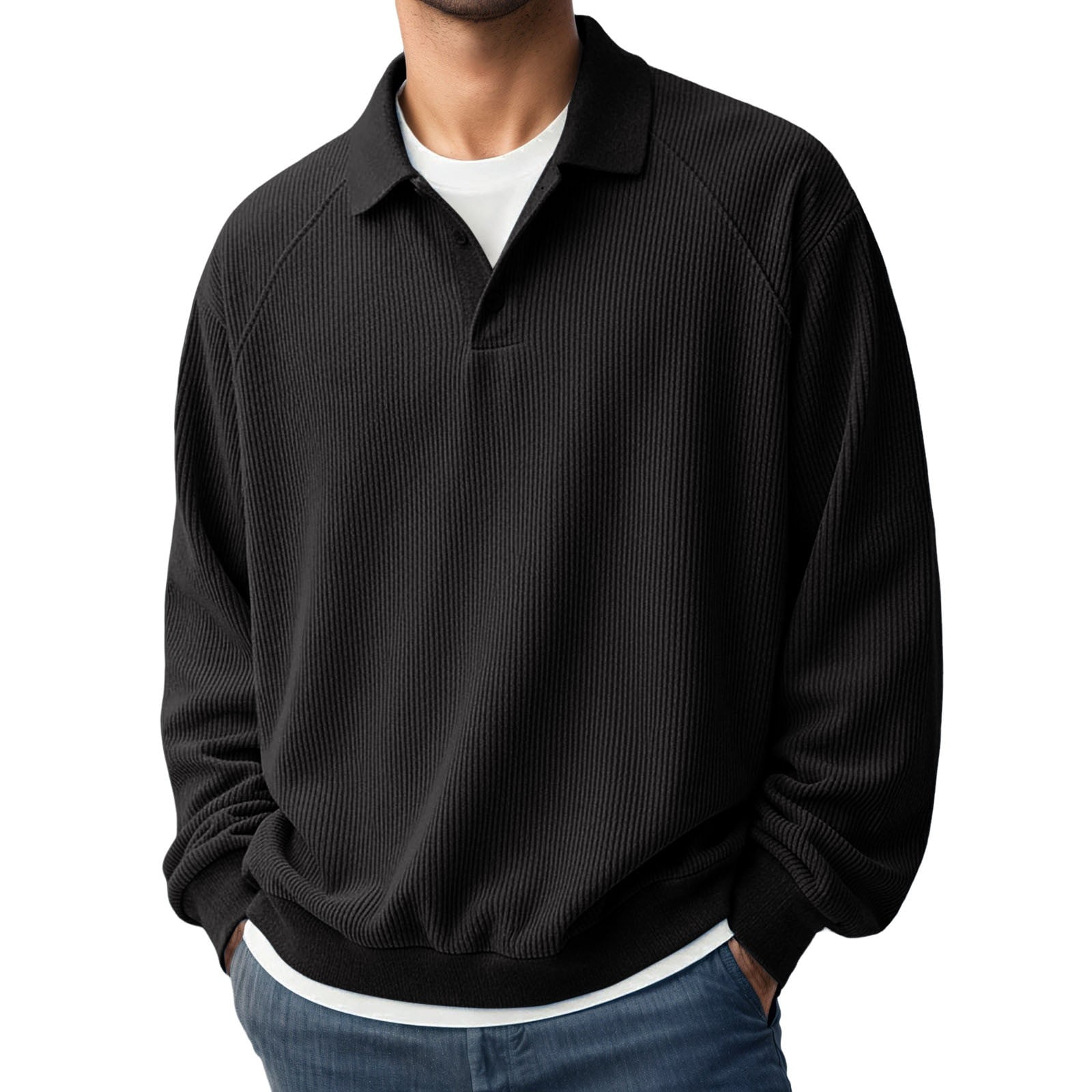 Button Down Shirt Men Classic Long Sleeve Dress Elegant Solid Color All ...