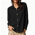 Button Down Shirts For Women Collared Long Sleeve Blouse Fall Casual ...