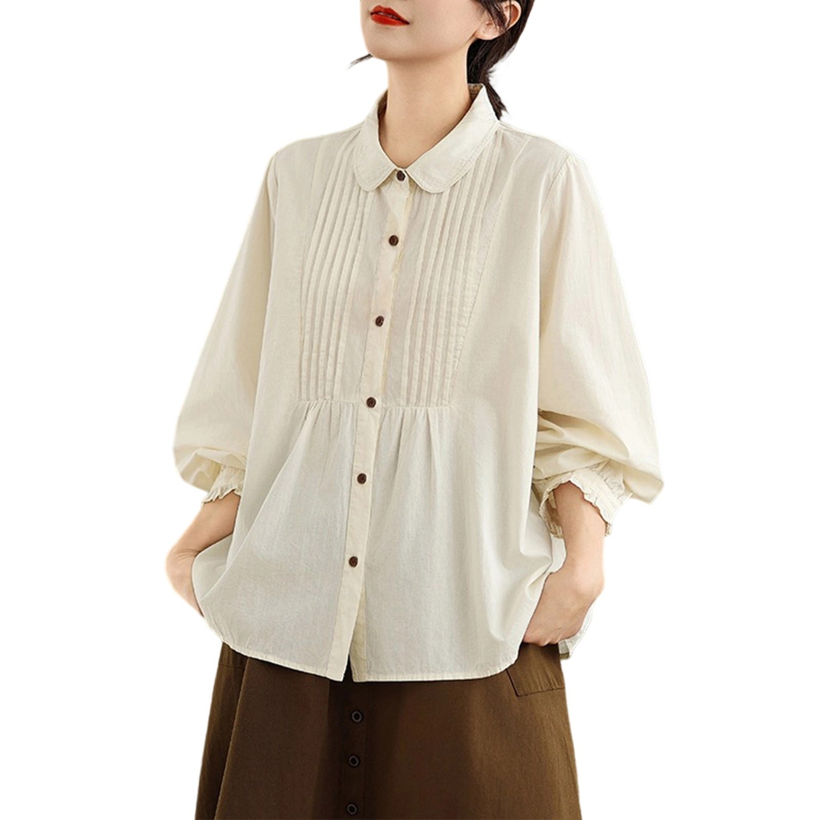 Button Down Shirts For Women Sevevn Women's Casual Blouses Button-Down ...