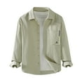 Button Down Shirts for Men Solid Color Casual Long Sleeve Spring Shirt ...
