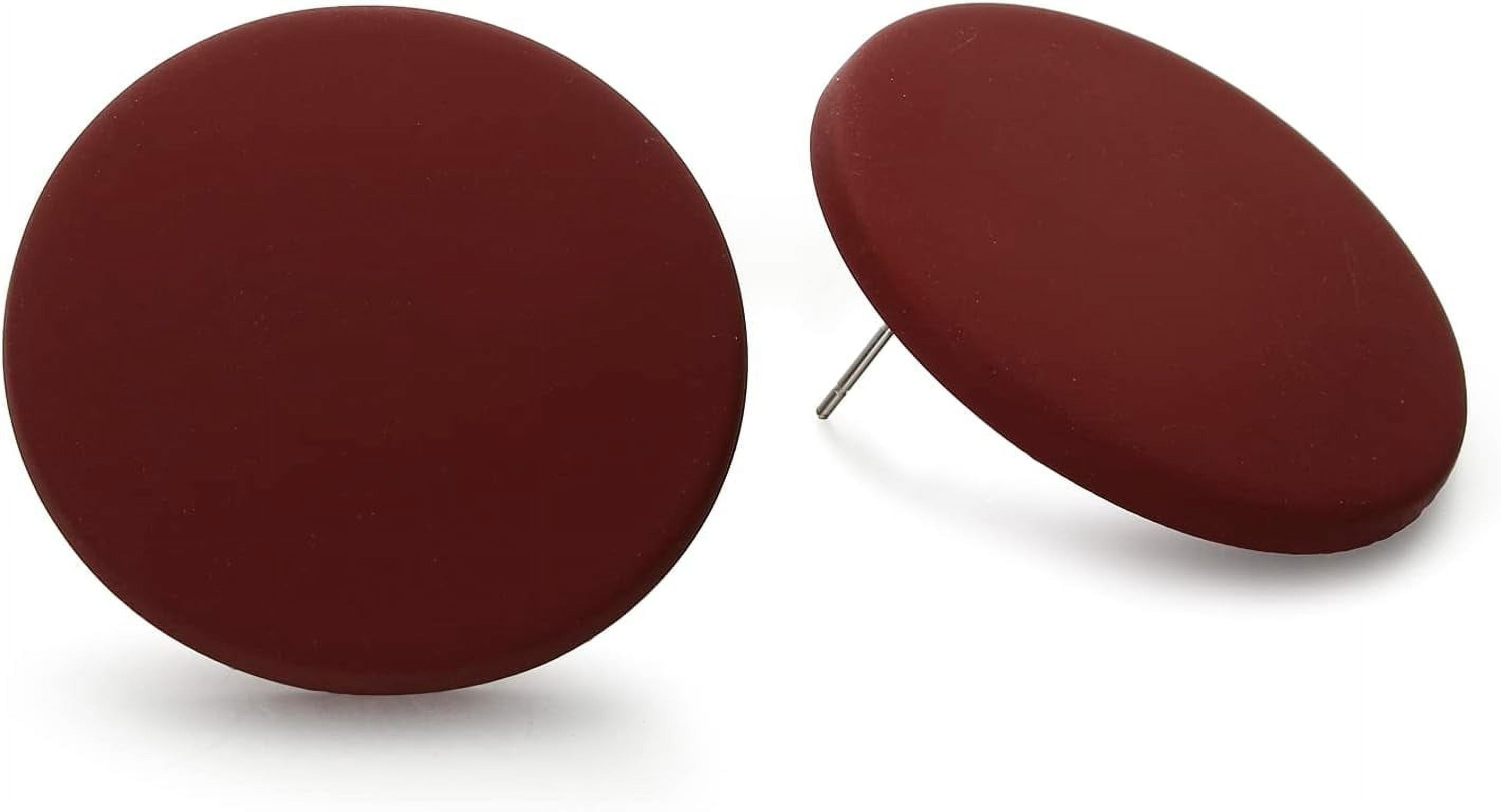 Button Earrings, Large Round Acrylic Stud Earrings For Women[Z5911 ...