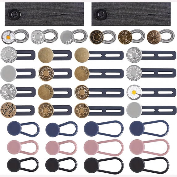 Button Extender Set for Jeans & Pants Adjustable Pants Waist Button ...