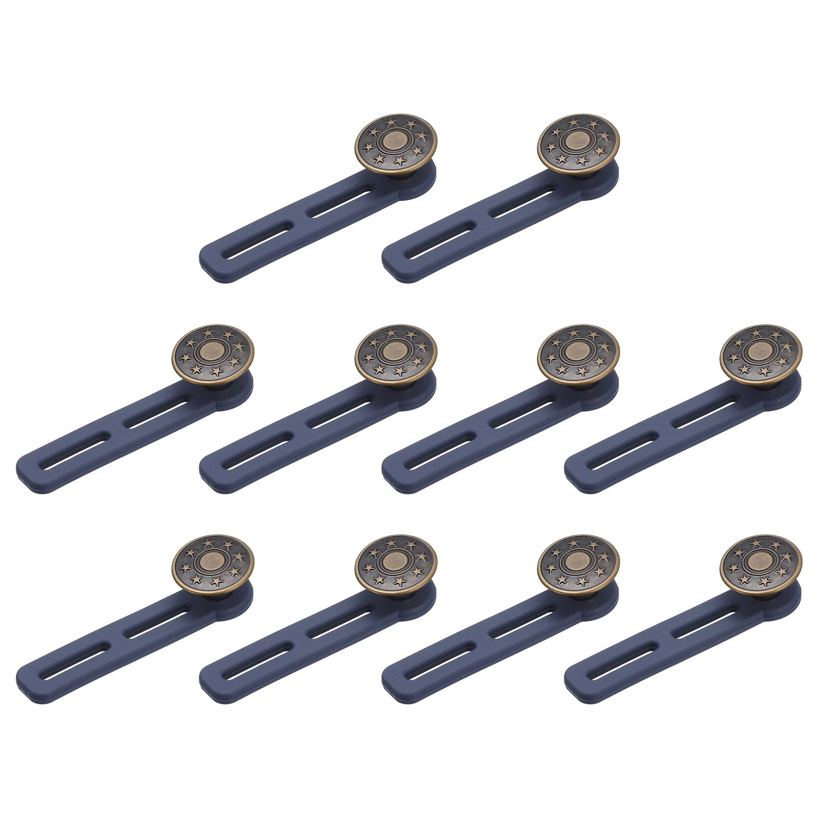 Button Extenders, 10pack - Alloy & Silicone Jean Button Extender(Dark ...