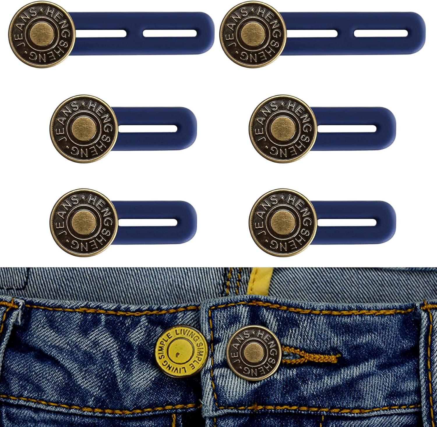 Button Extenders for Jeans, 6pcs Pants Extender Button for Women Men ...