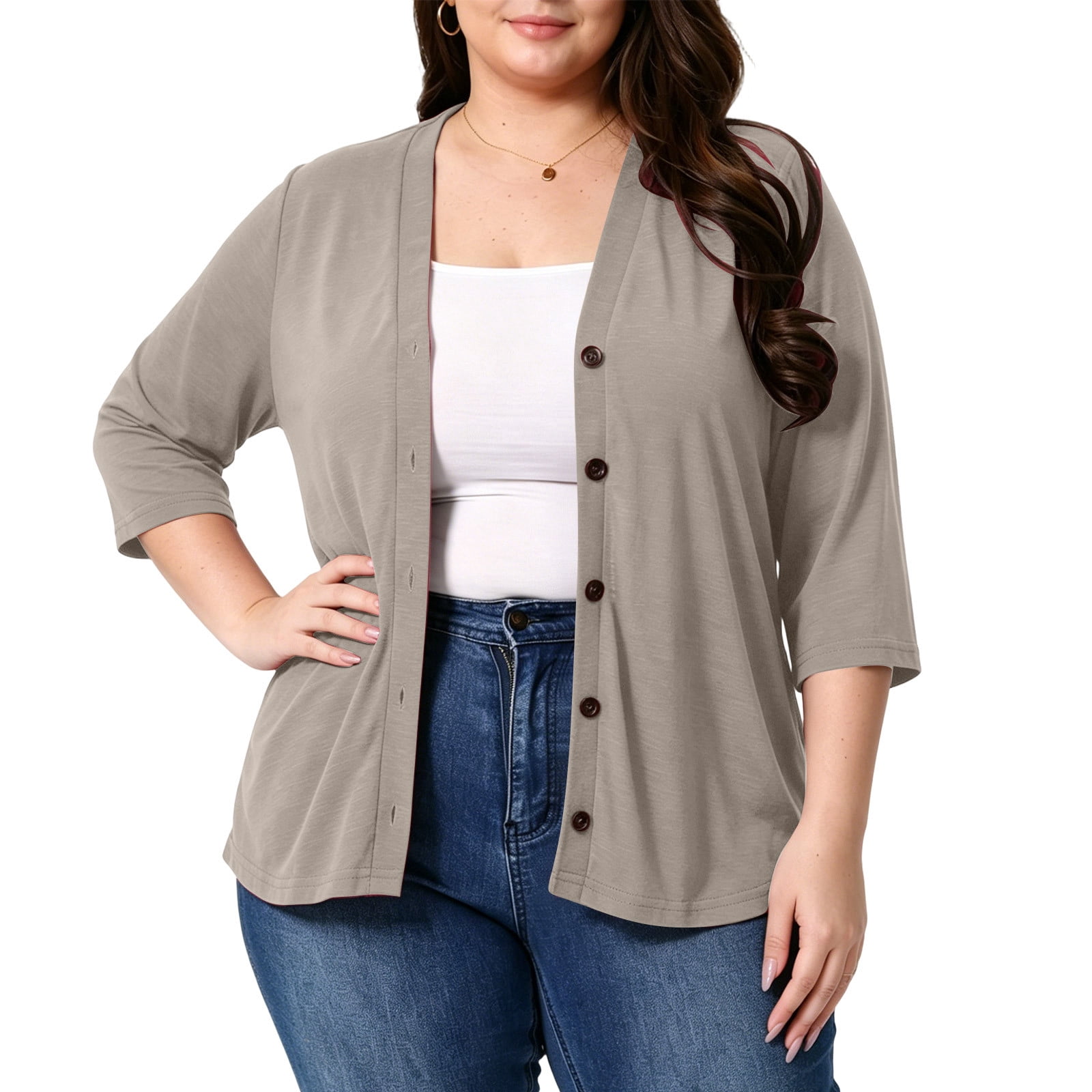 Button Front Loose Knit Cardigan Oversize for Women Casual Layering ...