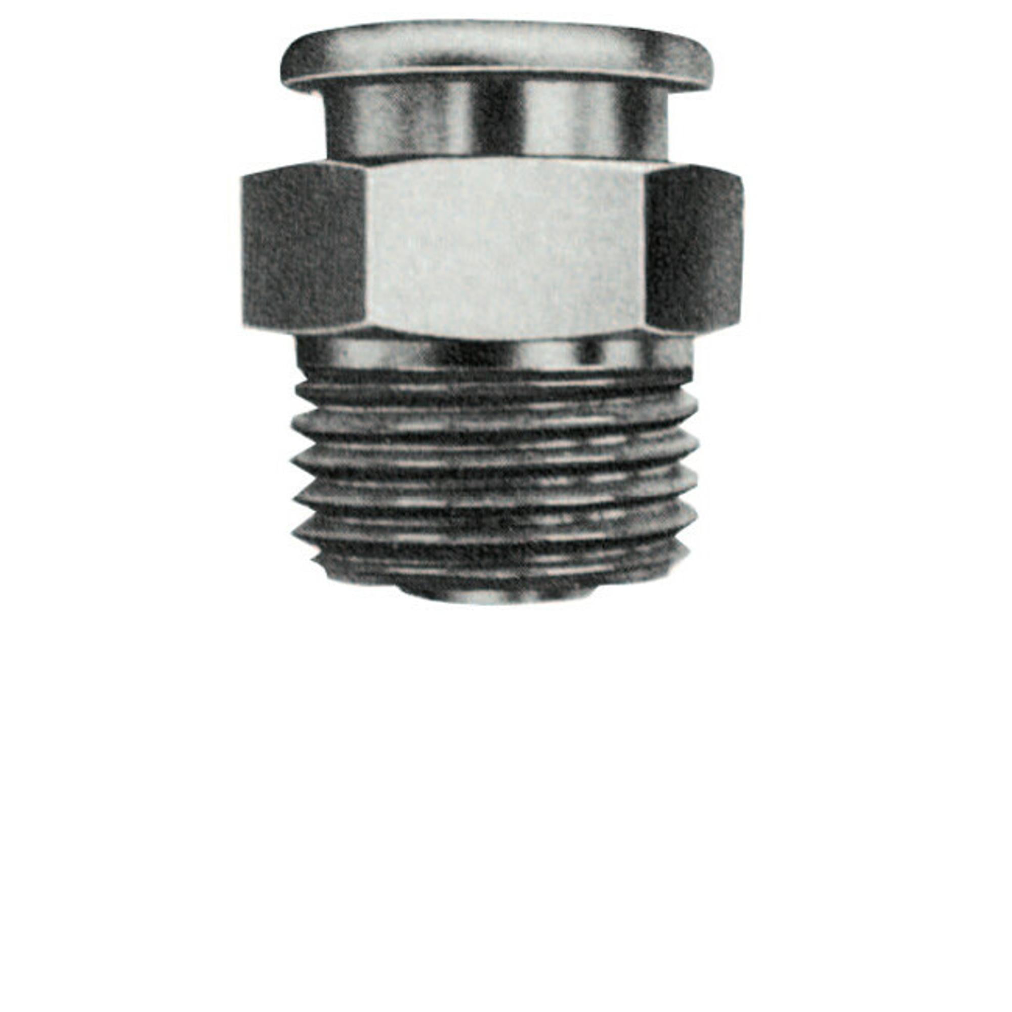 Button Head Fitting, Straight, 3/4 in, Male/Male, 1/8 in (PTF ...