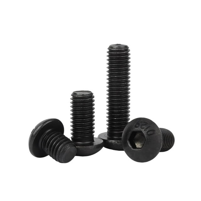 Button Head Socket Cap Screws, Allen Socket Drive, Black Oxide, Grade 10.9 Alloy Steel, Fully ...
