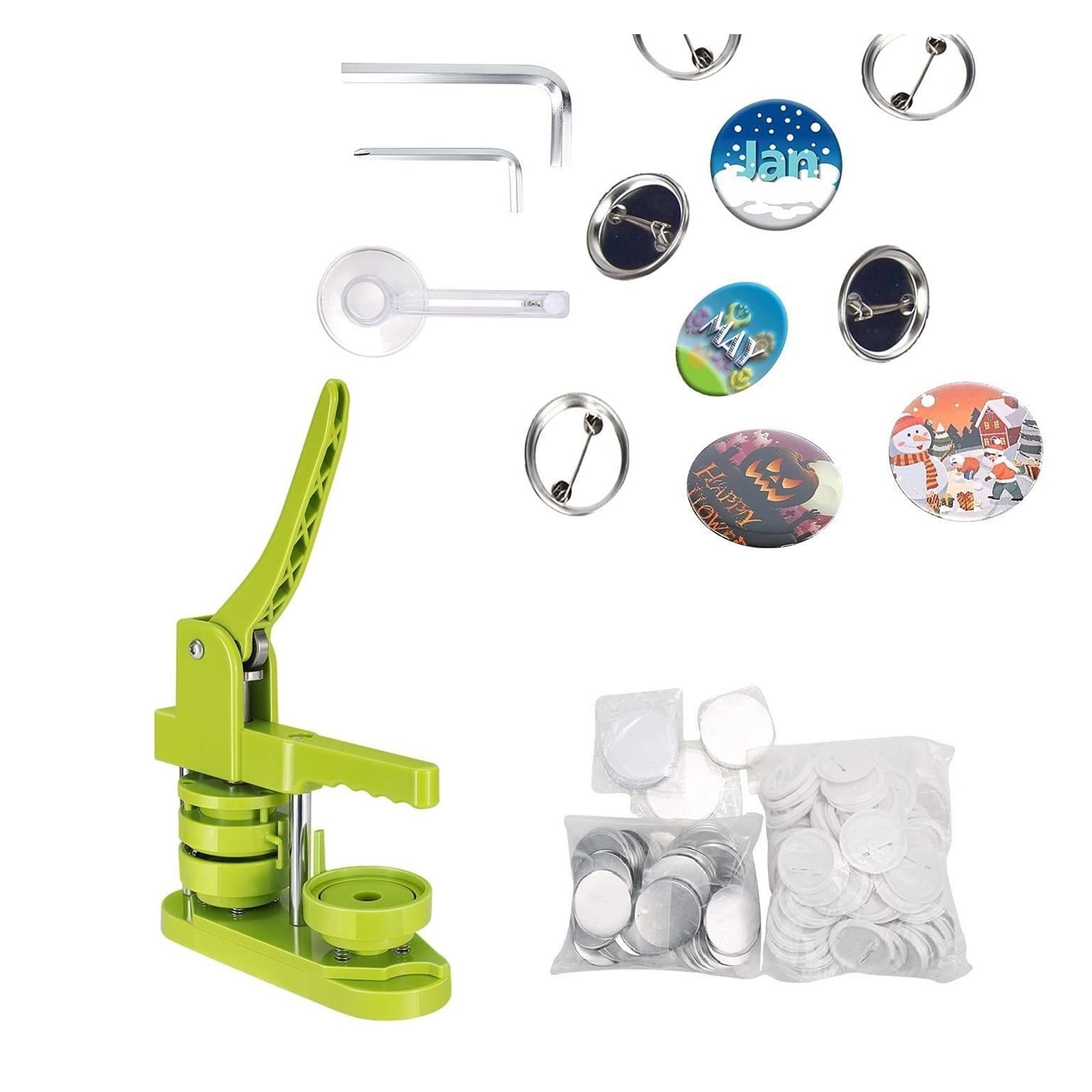 Button Maker Machine 100pcs Metal Button Circle Cutter Pictures Gasket ...