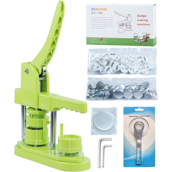 Button Maker Machine, (3rd Gen) Installation- 32mm(1.25 in) DIY Pin ...