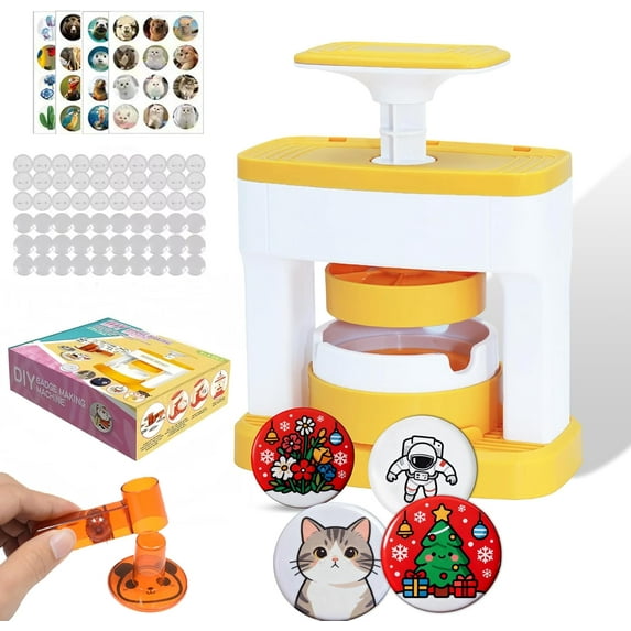 Button Maker Machine, 55mm Badge Maker Machine, DIY Badge Punch Press ...