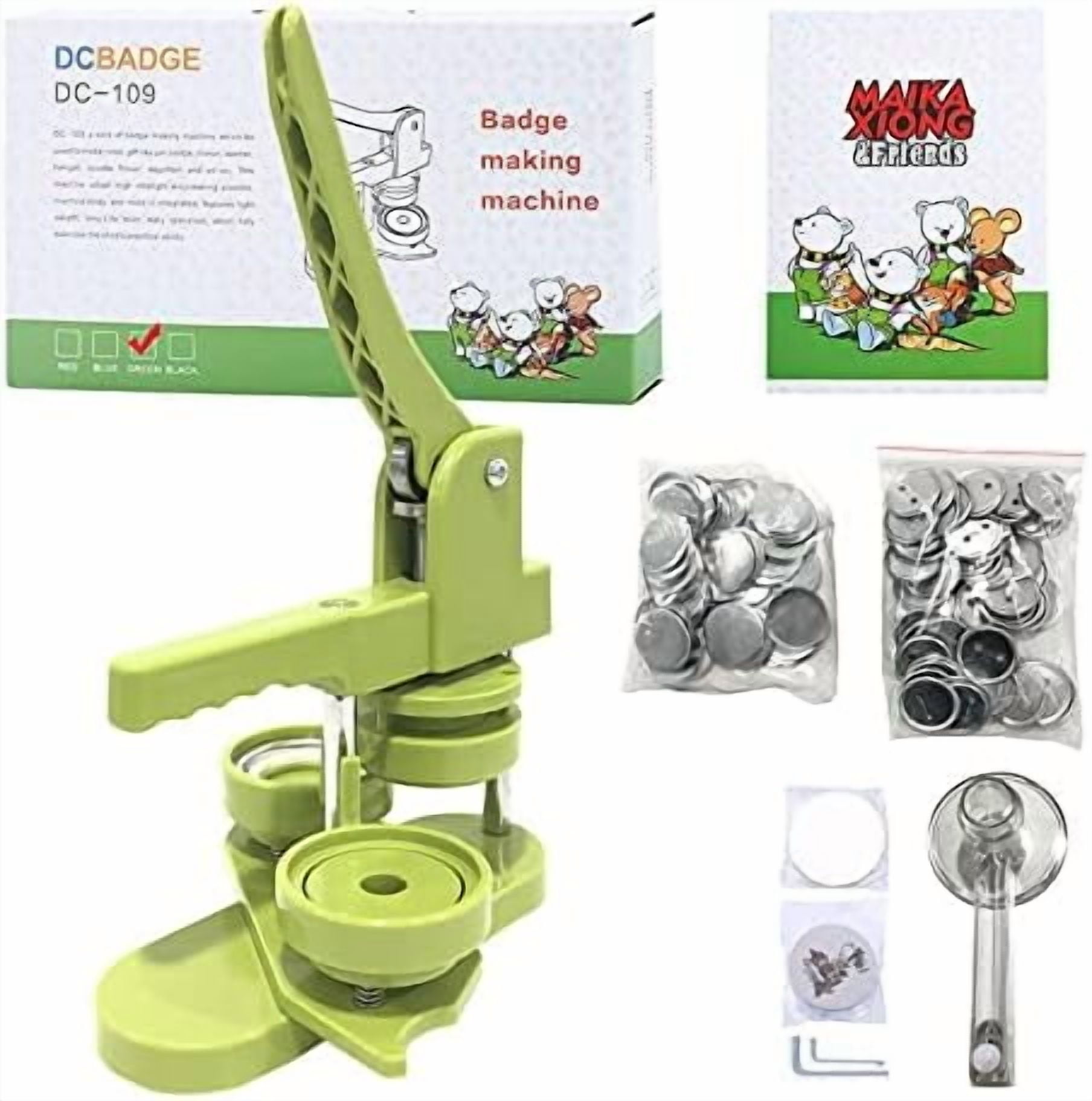 Button Maker Machine, Badge Press Machine, 58mm (2.25in) Pin Maker Kit ...