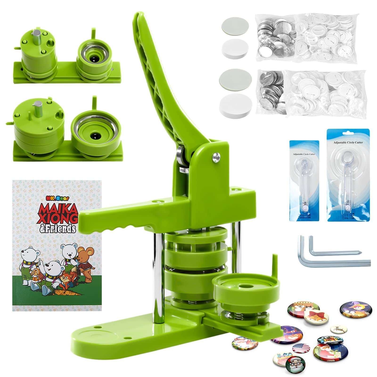 Alldeer Button Maker Craft Kit, 2-Piece - Walmart.com