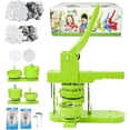 Button Maker Machine Multiple-Sizes, DIY Pin Button Maker Machine Kit with Interchangeable ...