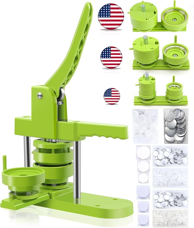 Button Maker Machine Multiple Sizes, Pin Maker Machine 1.25+2.25+3 inch ...