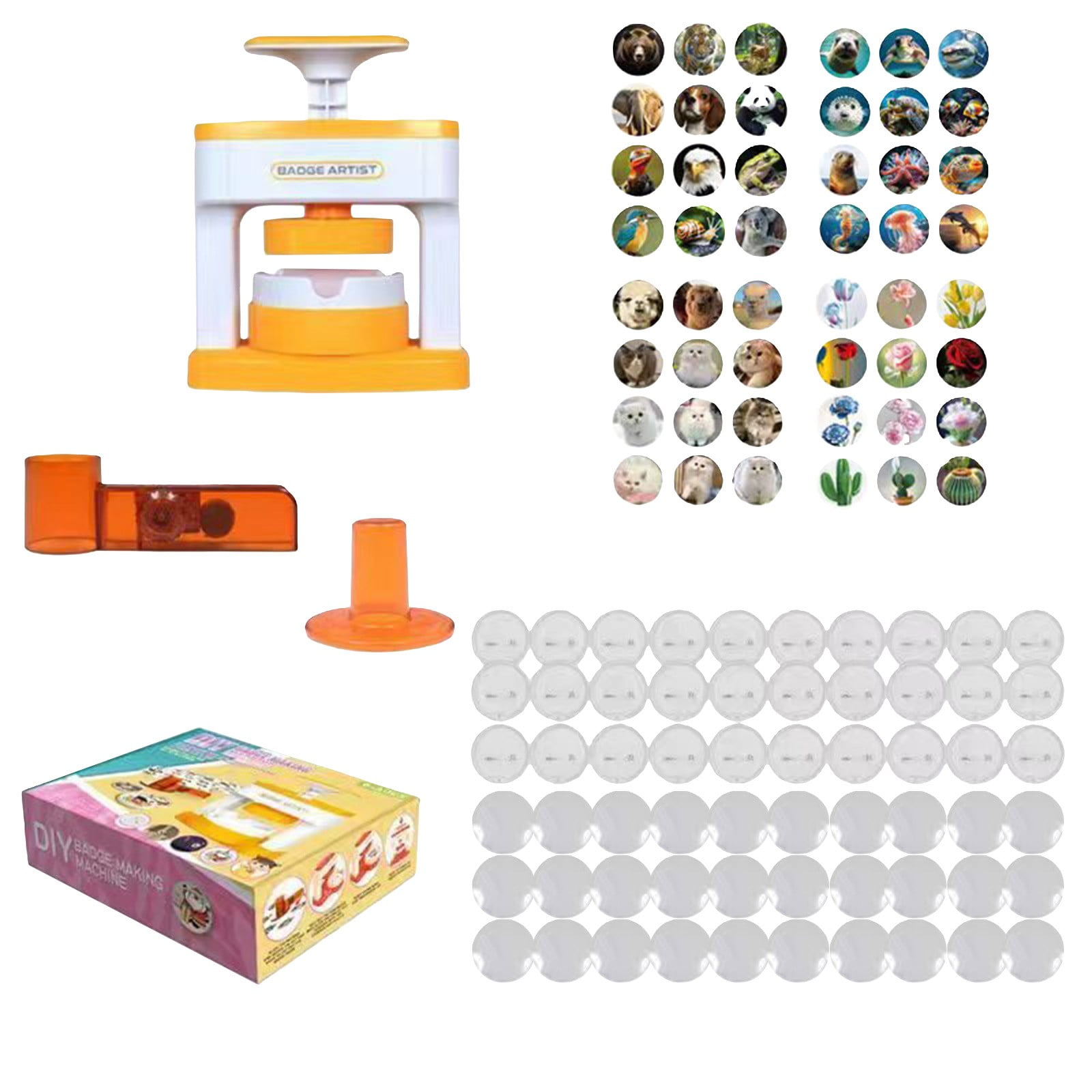 Button Maker Machine, Pin Badge Maker Kids, Badge Button Press 55 Mm (2 ...