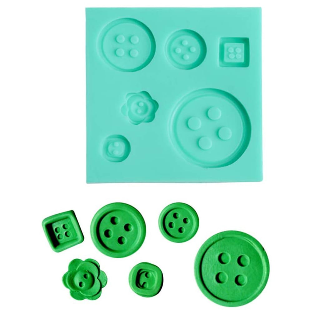 Button Mold DIY Silicone Mold Fondant Cake Mold for Candy Chocolate ...