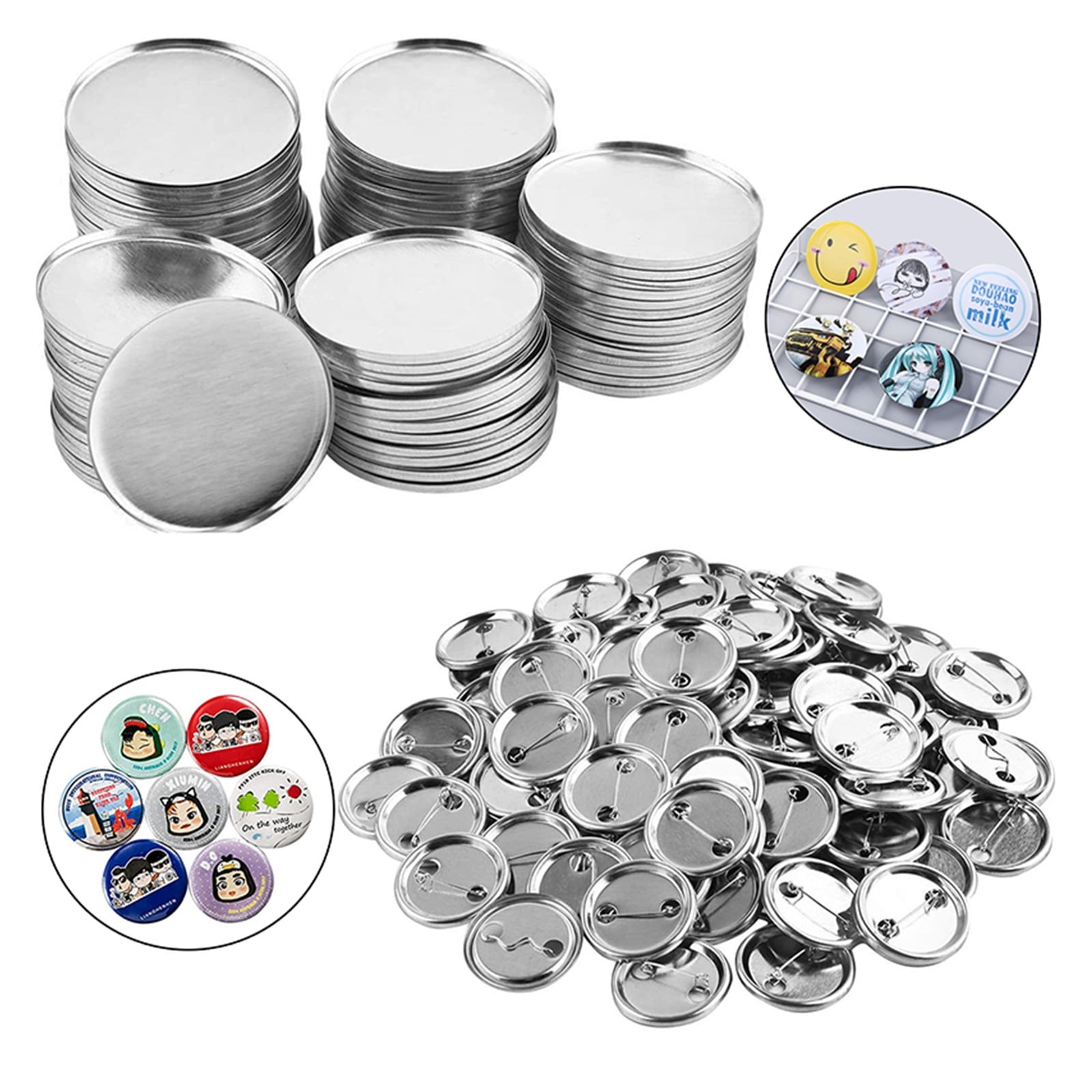 Button Pins Blank Badge Making Parts Pin Button Maker Machine 25/32/44 ...