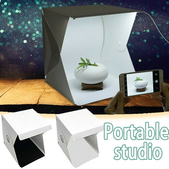 Button Portable Folding LED Photo Mini Photography Light Box - Walmart.com
