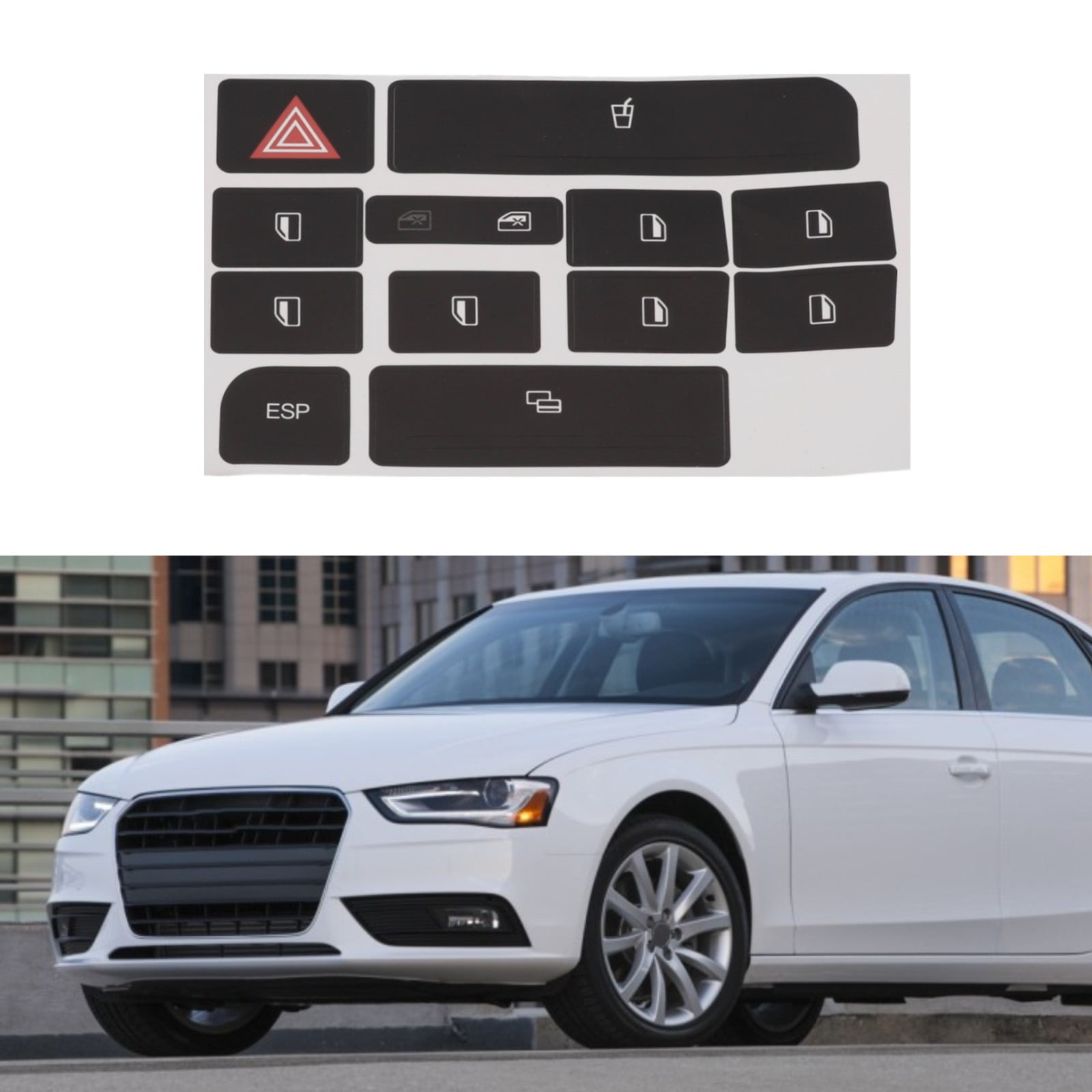 Button Repair Decal Sticker For A4 B6 B7 For ESP Cup Holder Stickers ...