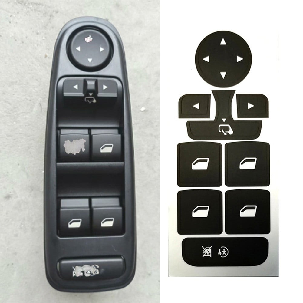 Button Repair Decal Sticker for C4 Grand Interior Control Panel Black ...