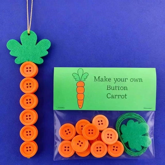 Button Set 2Pcs Easter Y-Shaped Button Pendants Handmade DIY Ornaments ...