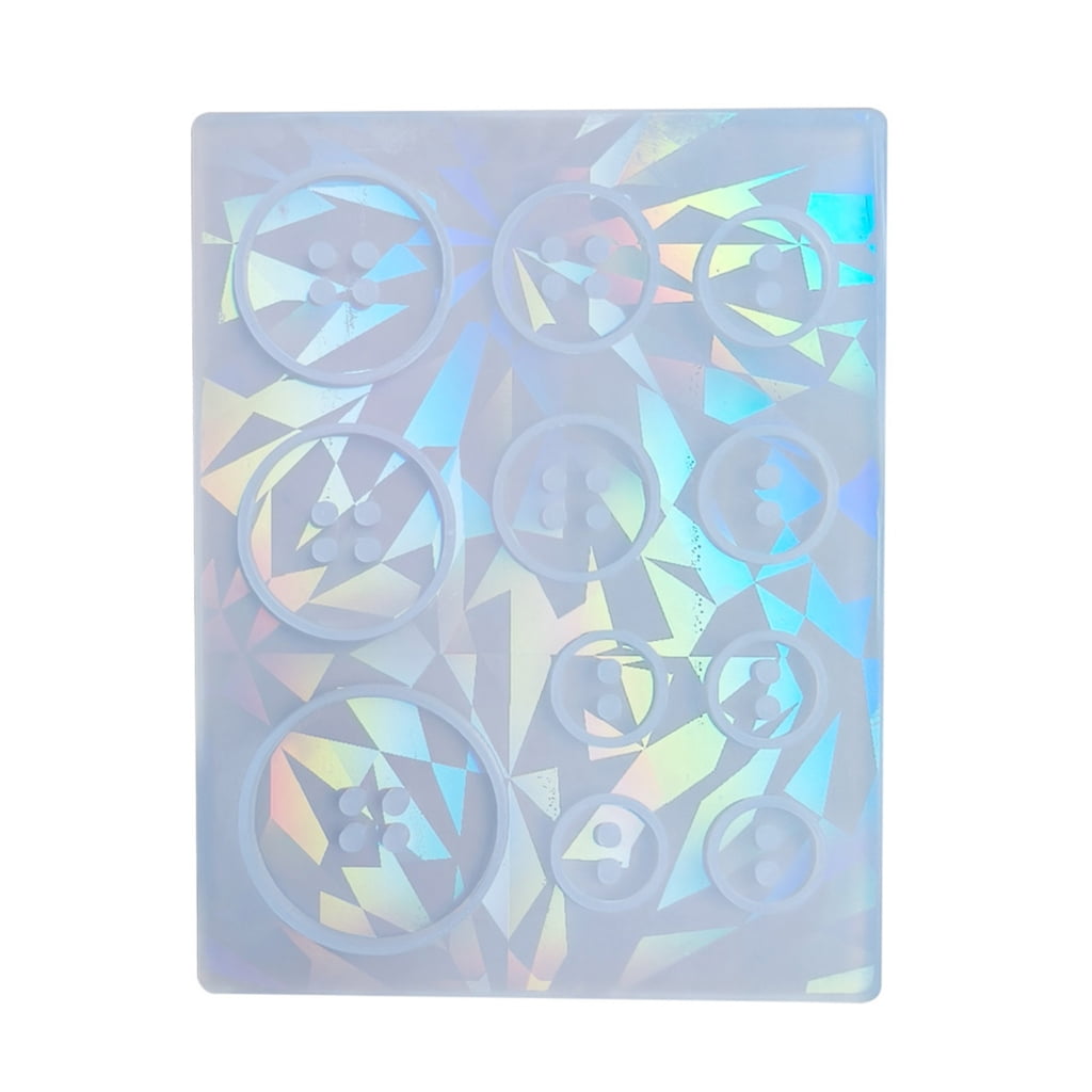Button Silicone Mold for Resin Molds Unique Buttons with Sparkling ...