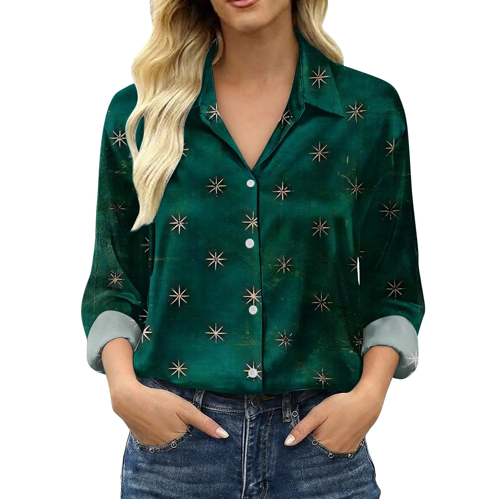 Button Down Silk Blouse, Long Sleeve Shirts for Women Sweatshirt for ...