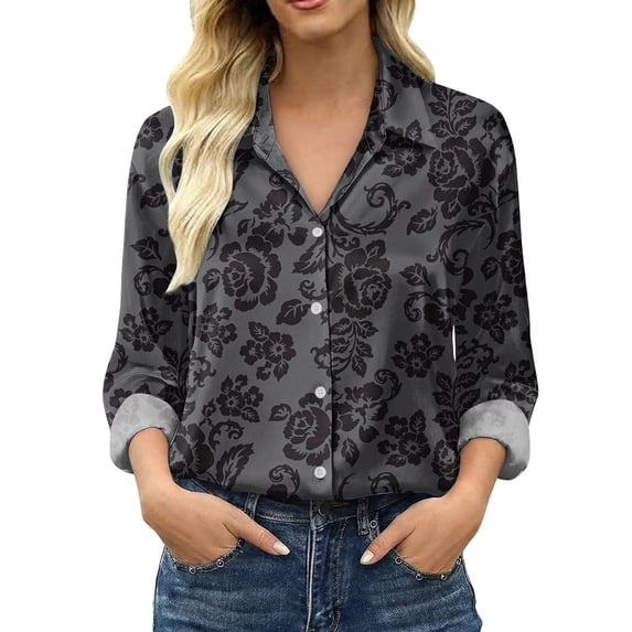 Button Down Silk Blouse, Trendy Long Sleeve Shirts for Women Workout ...