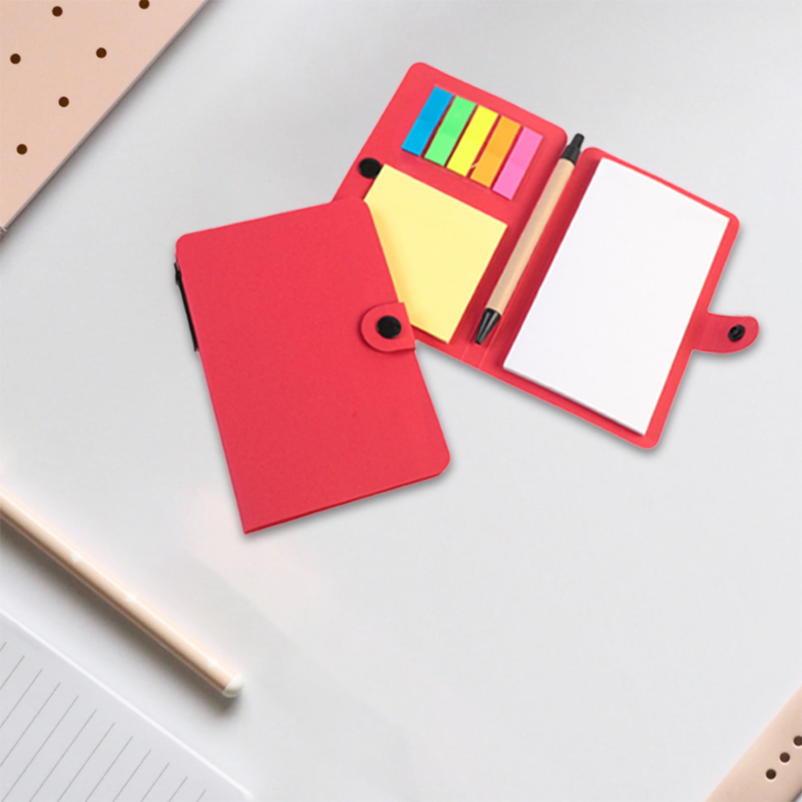 Button Stickyss Notes With Pen Self Stick Memo Pad Notepad For Office ...