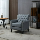 Button Tufted Accent Chair, Upholstered Armchair, Mid Century Sofa ...