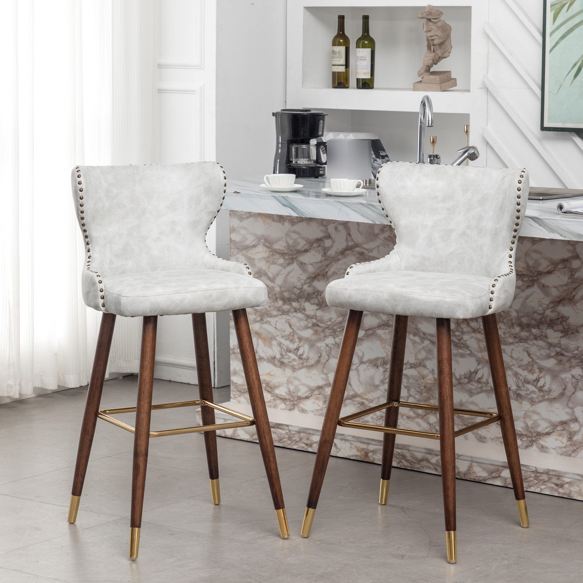 Button Tufted Back + Curved Wing-back Seat"-"Home Parties/Cafes+Add Mid ...