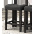 Button Tufted Counter Height Saddle Stool Set of 2 Gray Wood for ...