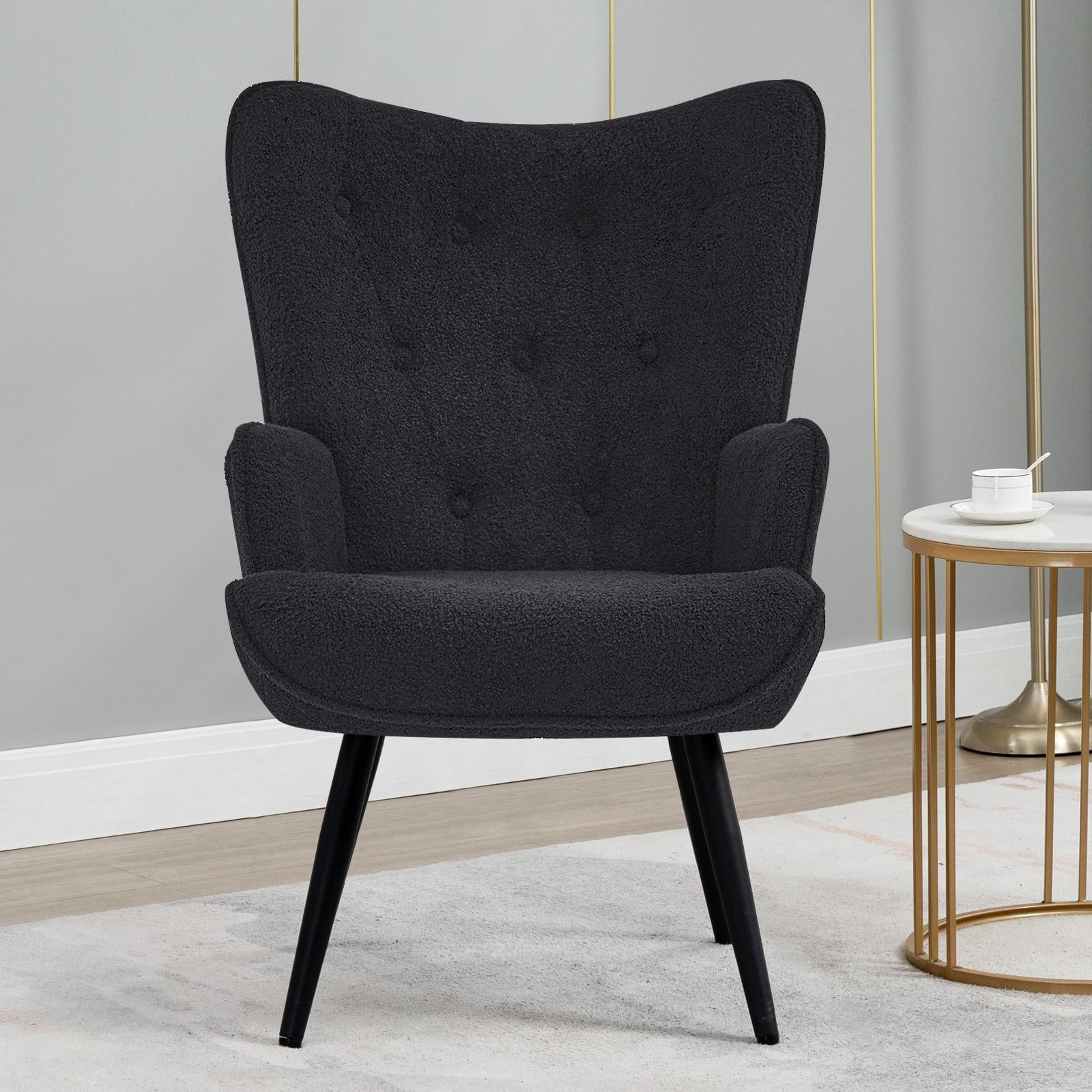 Button-Tufted Upholstered Chair, SYNGAR Modern Dining Room Bedroom ...