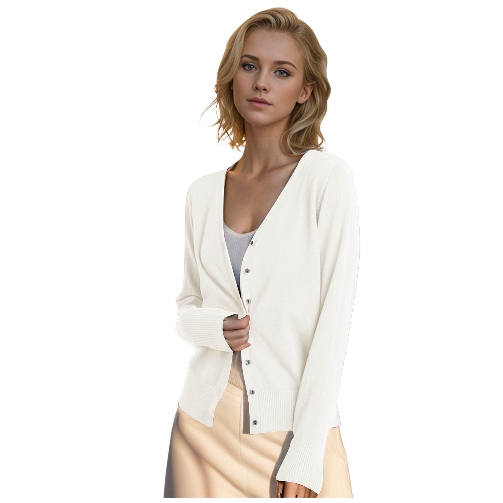 Button Up Cardigans Women Women Knit Cardigan Sweater Fall Winter Coat ...