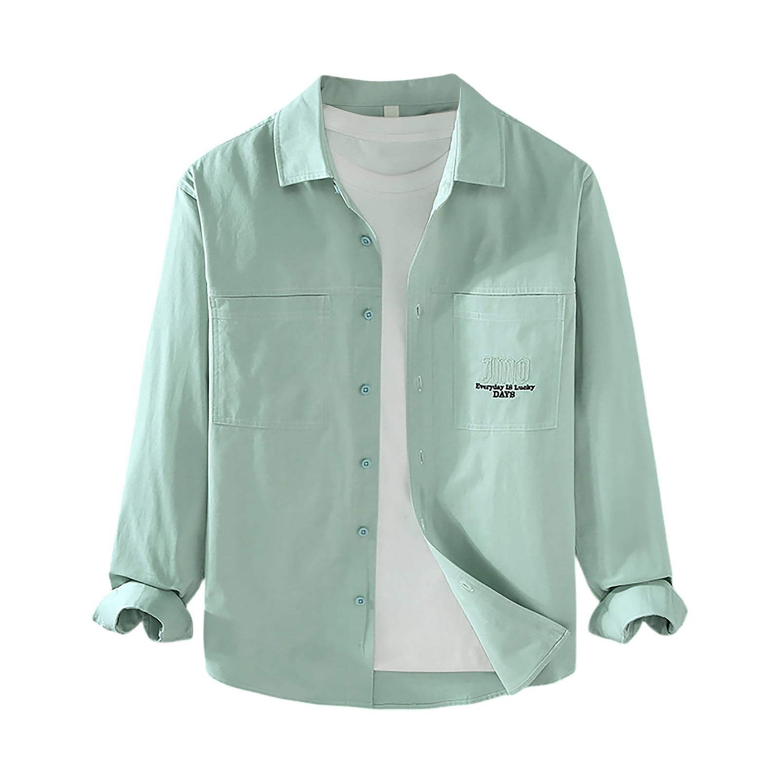 Button Up Shirts for Men Casual Long Sleeve Spring Shirt Lightweight ...